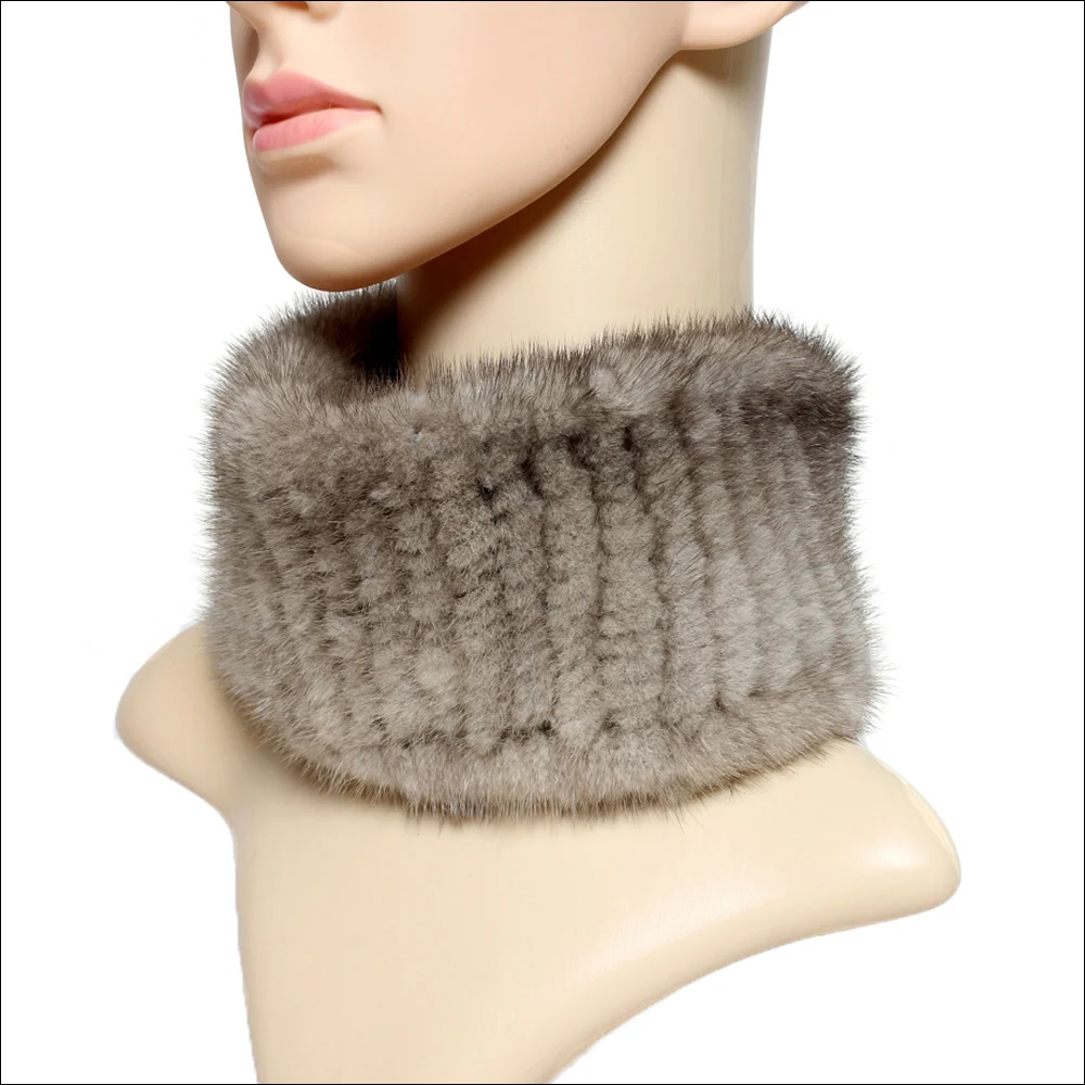 Winter-Women-Knitted-Genuine-Mink-Fur-Scarf-Headband-Lady-Good-Elasticy ...