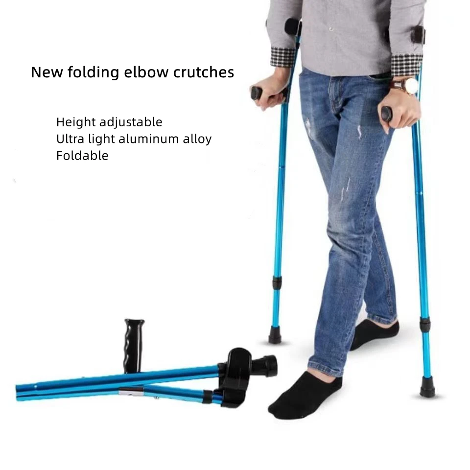 Aluminum-Alloy-Detachable-Foldable-Elbow-Crutches-Elderly-Disabled-Walking-Stick-Mobility-Aid ...