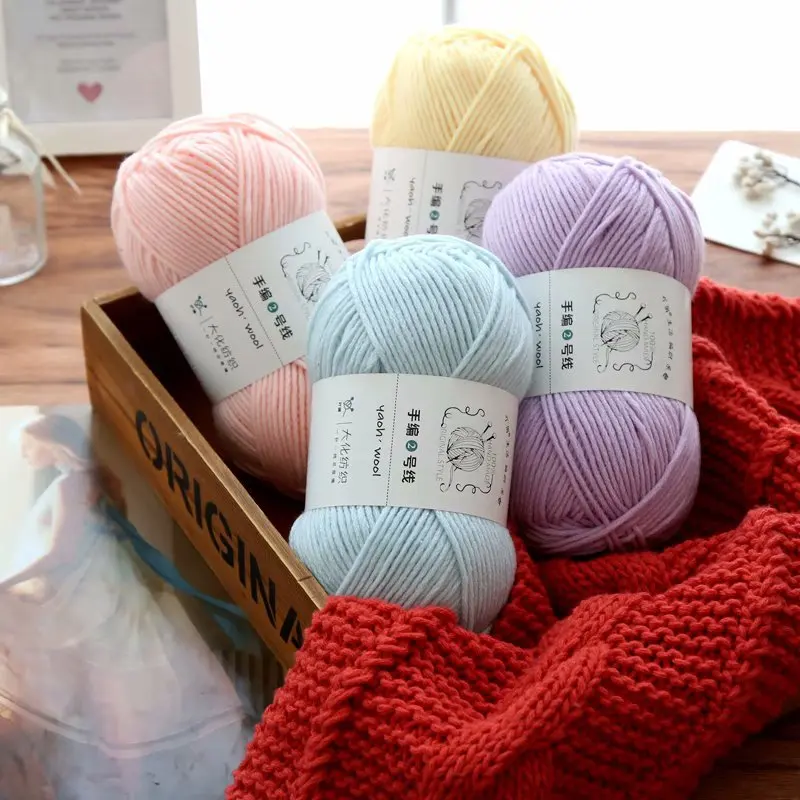100g-Yarn-for-Knitting-Crochet-Cotton-Yarn-Diy-Hand-Knitting-Baby-Wool ...