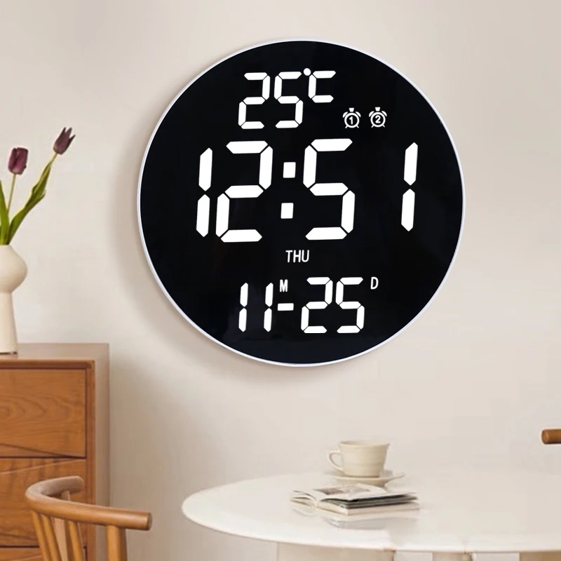 12-inch-large-screen-clock-bedroom-study-LED-electronic-wall-clock ...