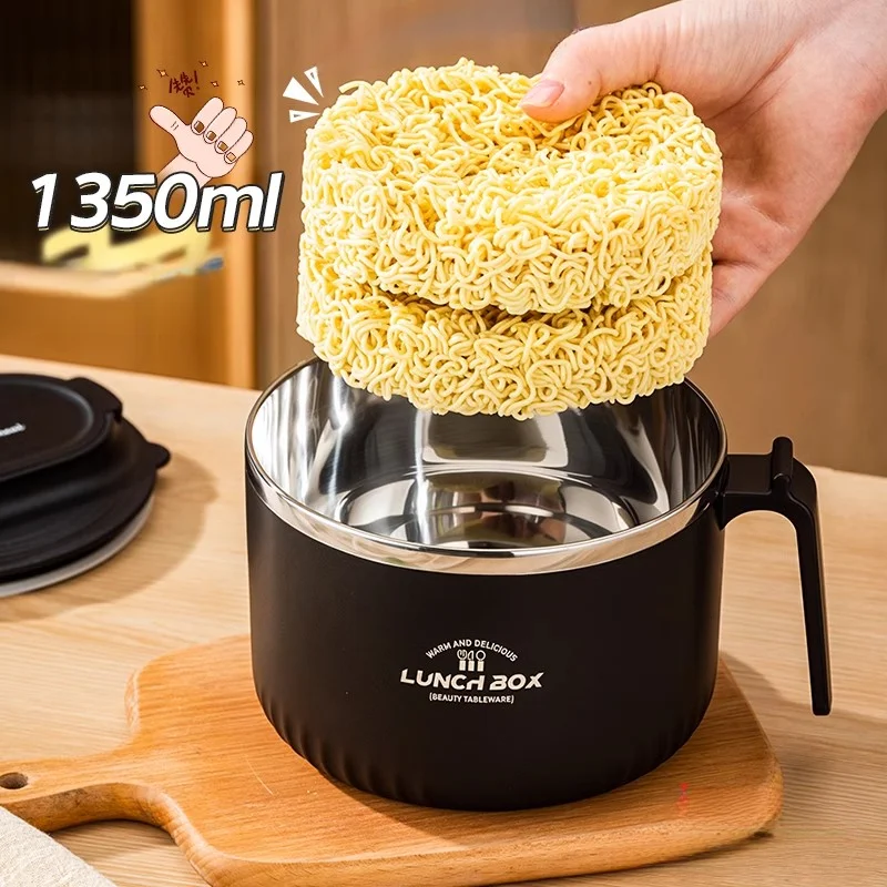 GIANXI-Stainless-Steel-Ramen-Bowl-Japanese-With-Tableware-Lid-Personal ...