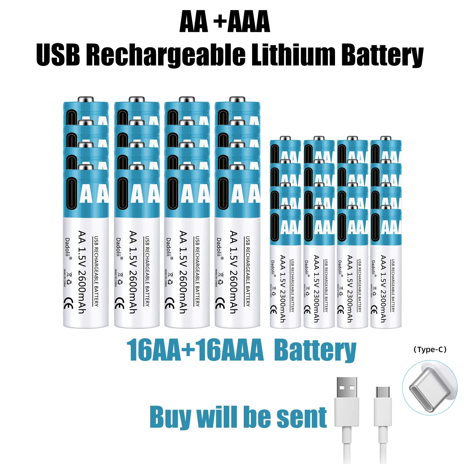 USB-AA-AAA-Battery-1-5V-Li-Ion-Battery-2600mAh-rechargeable-lithium-ion ...