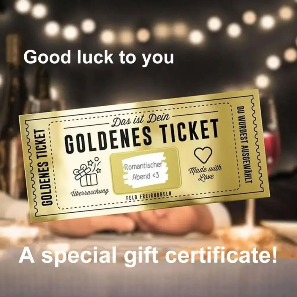 Scratch Off Ticket Golden Ticket Scratch-off Card Surprise Raffle Gift ...