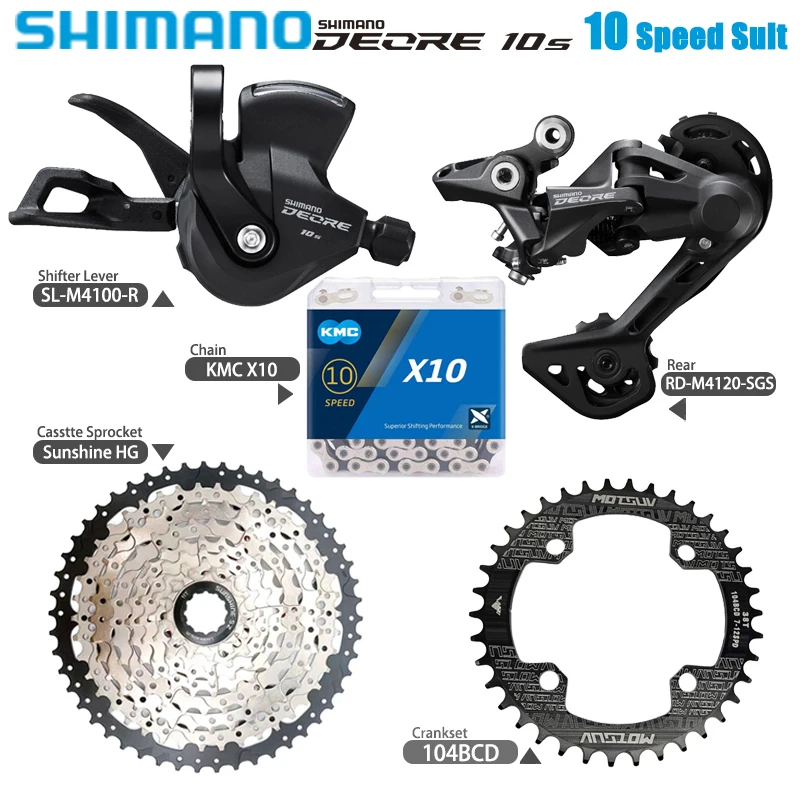 Shimano grupo Deore M4100 de 1x10 velocidades para bicicleta de montaña ...