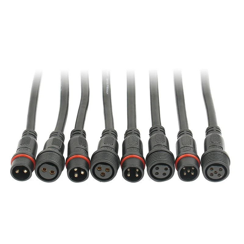 2Pcs-M16-Waterproof-2-3-4-5-Pin-IP65-Cable-Wire-Plug-for-LED-Strips ...