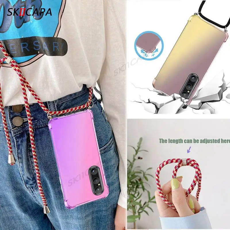 For Sony Xperia 1 V Translucent Gradient Silicone Case For Xperia 1 5 ...