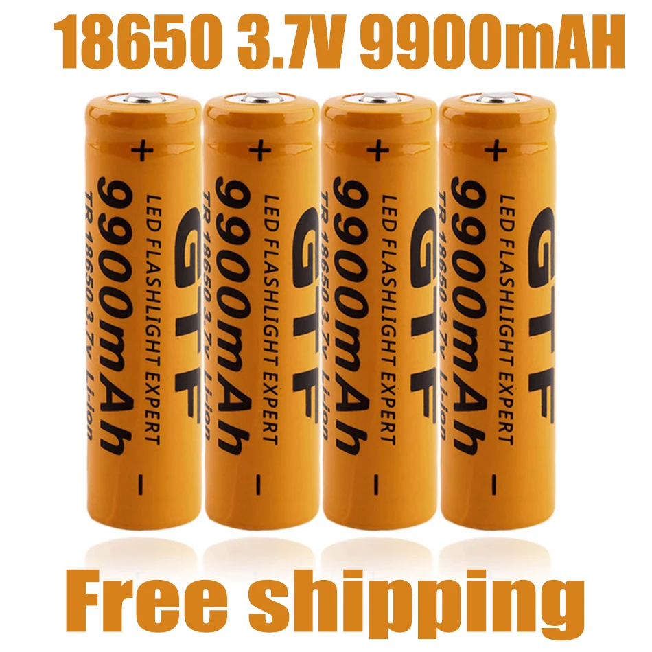 18650 Battery High Quality 9900mAh 3.7V 18650 Li-ion batteries Rechargeable Battery For ...