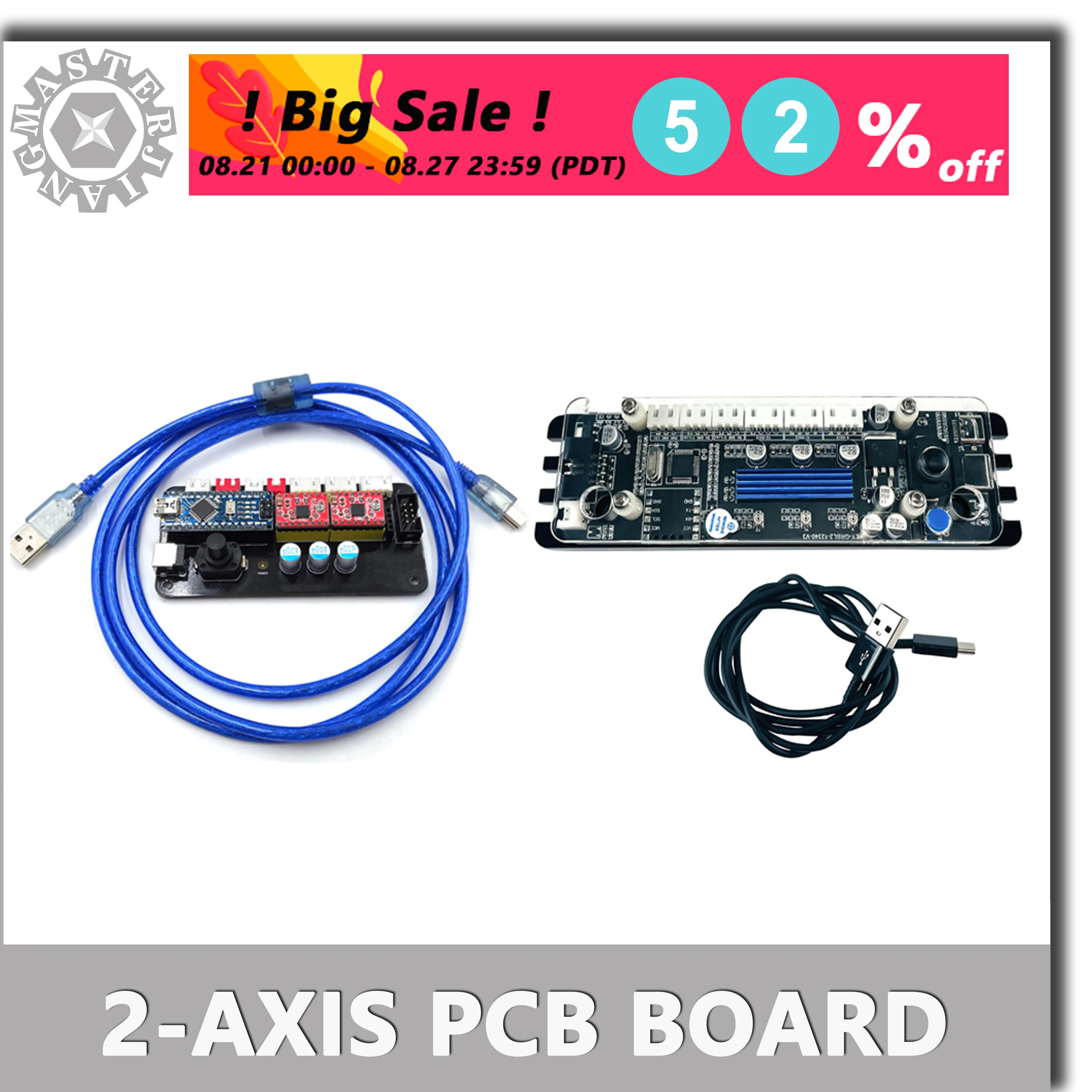 2 Axis GRBL PCB Controller Control Board USB Driver Board Offline for CNC Laser Engraver 30*40 ...