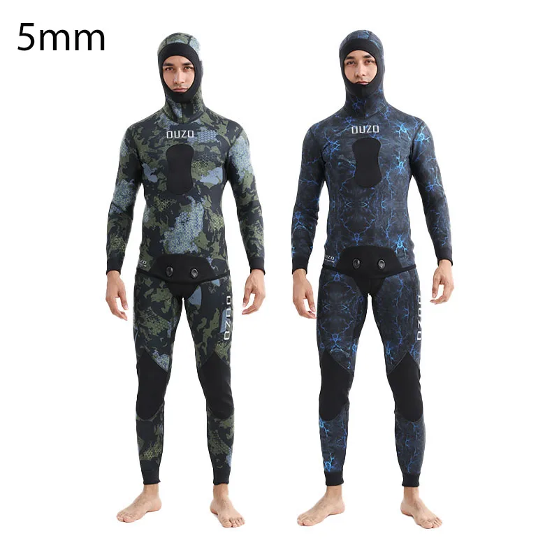 Men-s-Neoprene-Suit-for-Underwater-Hunting-Two-pieces-Thermal-Diving ...