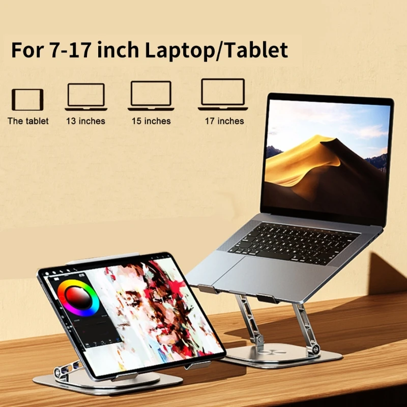 F3-Laptop-Stand-New-Aluminum-Alloy-Desktop-Folding-Rack-360-Rotating ...
