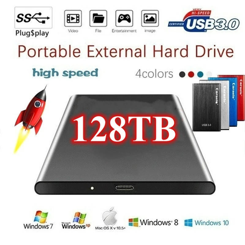 Original External Ssd 500gb- 128tb Mobile Solid State Hard Drive Usb 3. ...
