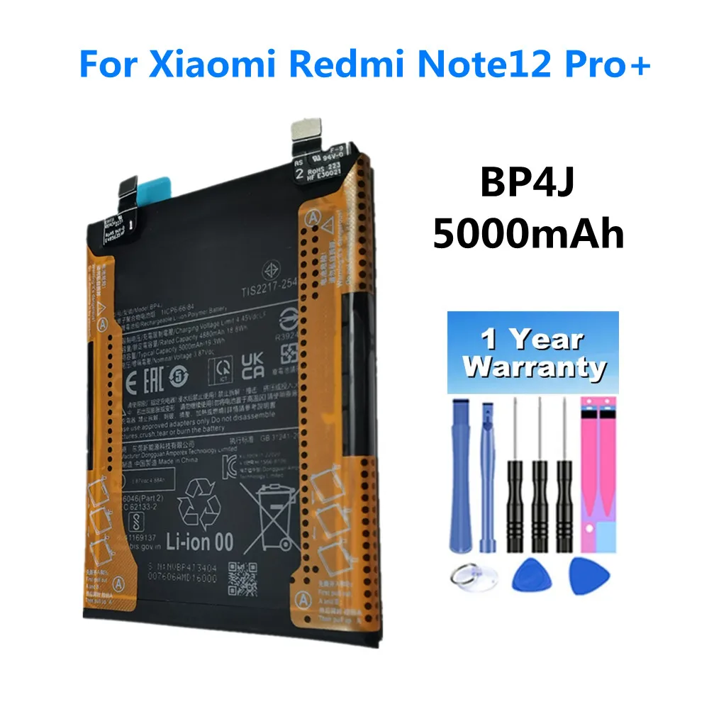 5500mAh BP4J Battery For Xiaomi Redmi Note 12Pro+ / Note 12 Pro Plus ...