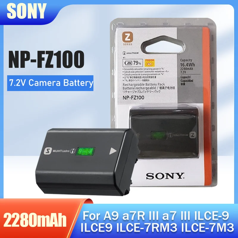 Alta Qualidade Sony NP NP FZ100 FZ100 NPFZ100 7.2V 2280mAh Bateria Da Câmera Para A9 A9R A9S A7R ...
