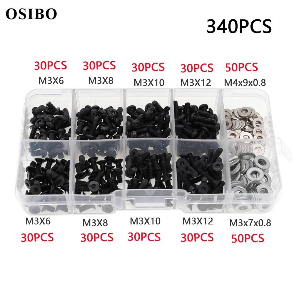 180-340PCS-RC-Screw-Box-Kit-for-Traxxas-Axial-Redcat-HSP-HPI-Arrma-Losi ...