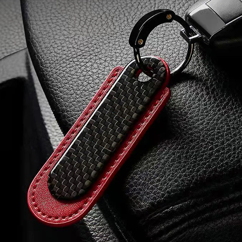 Leather-Carbon-Fiber-Car-Rings-Keychain-Trinket-Alloy-Keyrings-For-Audi ...
