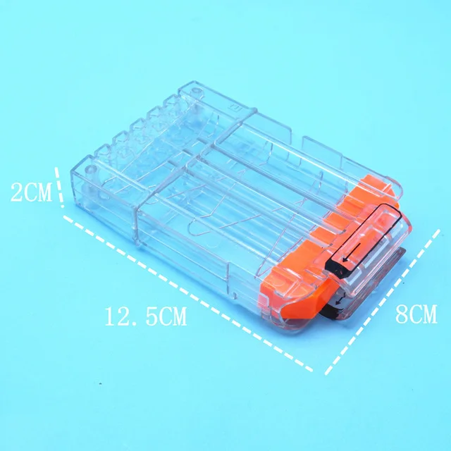 Transparent White Universal Reload Clip 6 /12 /18 Rounds for Nerf ...