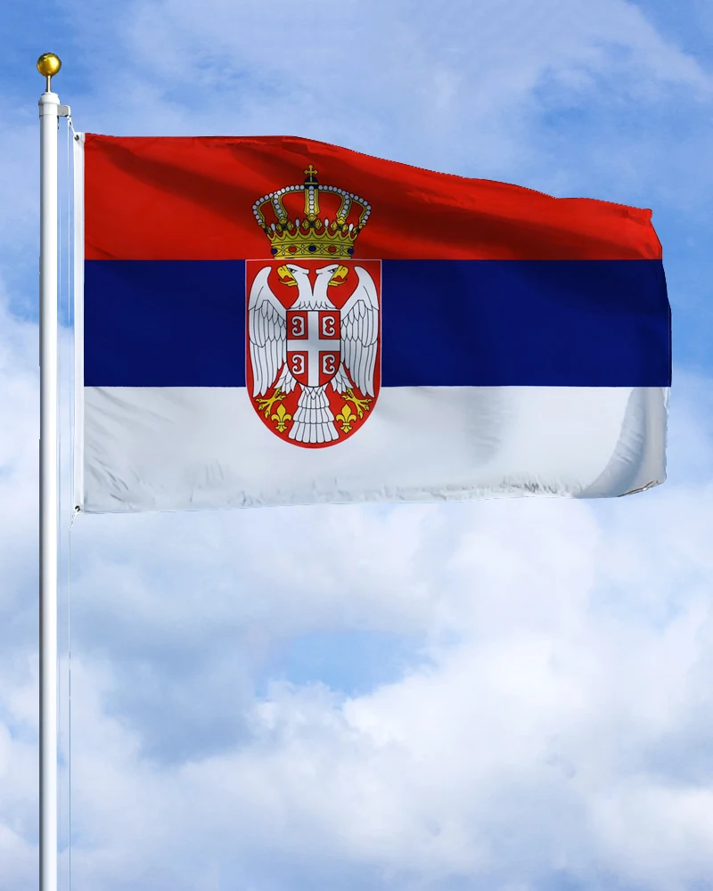 60-90-90x150-120-180CM-Serbia-Srbija-Serbian-Emblem-Flag-Polyester ...