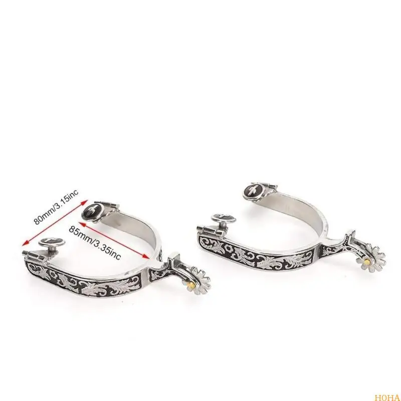 N0HA Western Cowboy Spur con Rowel Spure Spur Spur acero inoxidable ...