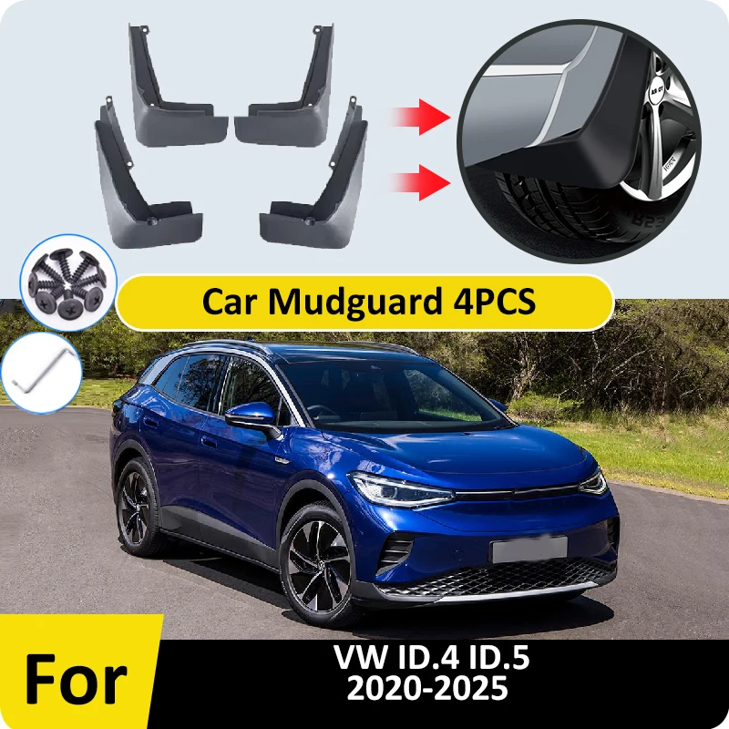 Car Mudguard For Volkswagen VW ID.4 ID.5 ID4 ID5 2020-2025 4 pcs Fender ...