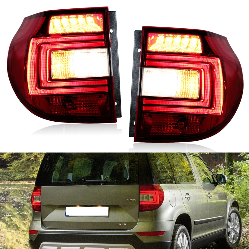 Car Led Rear Tail Light For Skoda Yeti 2014-2017 Bumper Light Brake ...