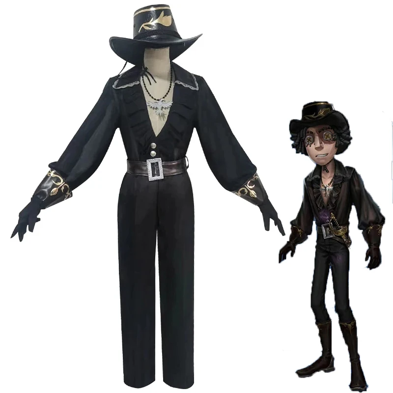 Hot Game Identity V Prospector Norton Campbell Cosplay Costume Black ...
