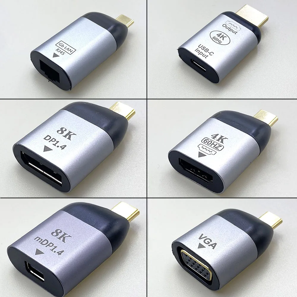 USB Type C To HDMI-Compatible 8K USB C to DP DisplayPort miniDP 4K VGA ...