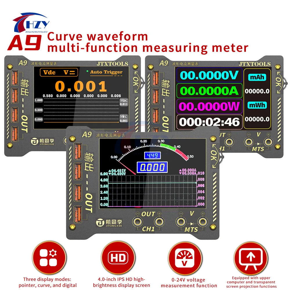 JTX A9 Curve Waveform Multi-function Measuring with HD Digital Display ...