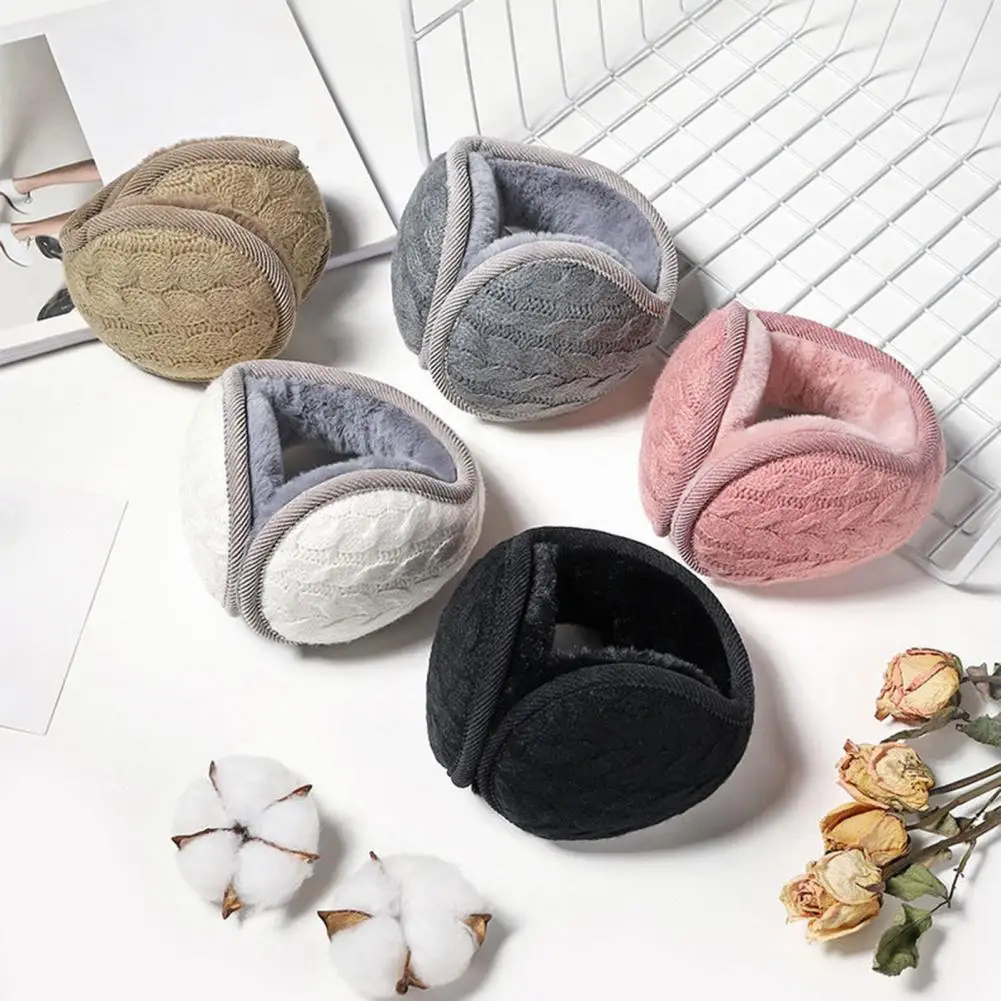 Orejeras-gruesas-De-punto-para-mujer-calentador-De-oreja-plegable ...