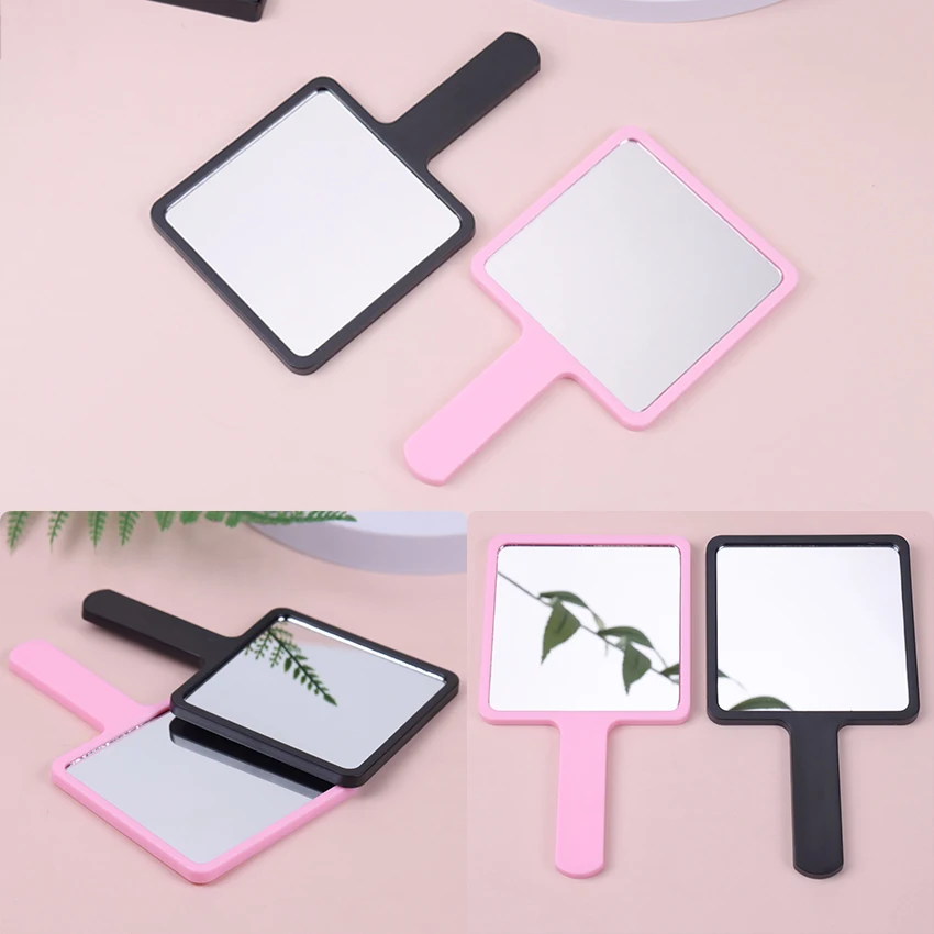 Handheld-Makeup-Mirror-Square-Makeup-Vanity-Mirror-with-Handle-Hand ...