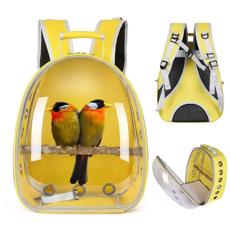 Adjustable-Bird-Carrier-Backpack-Travel-Parrot-Bag-Cage-Portable ...