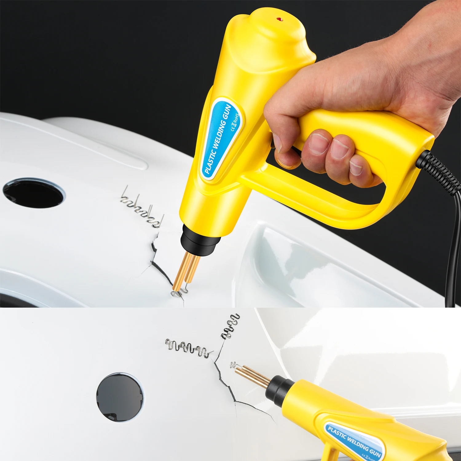 HOT-Plastic-Welder-Heat-Gun-Hot-Stapler-Plastic-Welding-Machine-Bumper ...