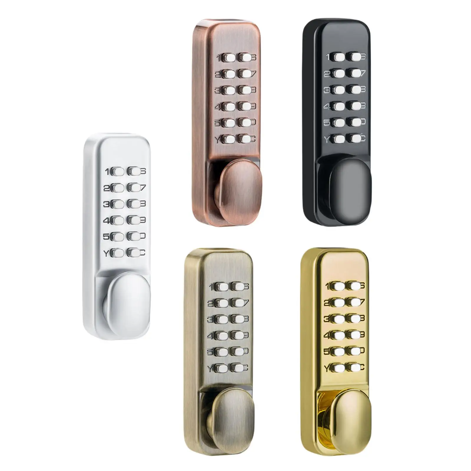 Mechanical-Keypad-Door-Lock-Push-Button-Keypad-Digital-Mechanical-Door ...