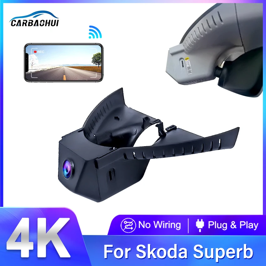 Plug-and-Play-Dash-Cam-4K-2160P-Car-Camera-Recorder-For-Skoda-Superb ...