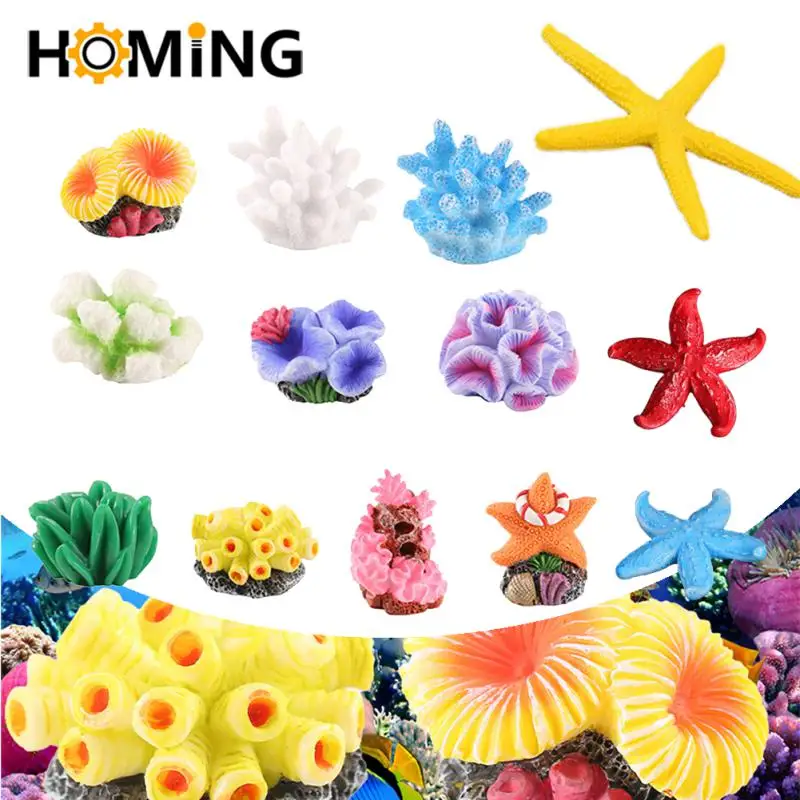 1PC-Colorful-Resin-Aquarium-Mini-Artificial-Coral-Reef-Decoration-Fish ...