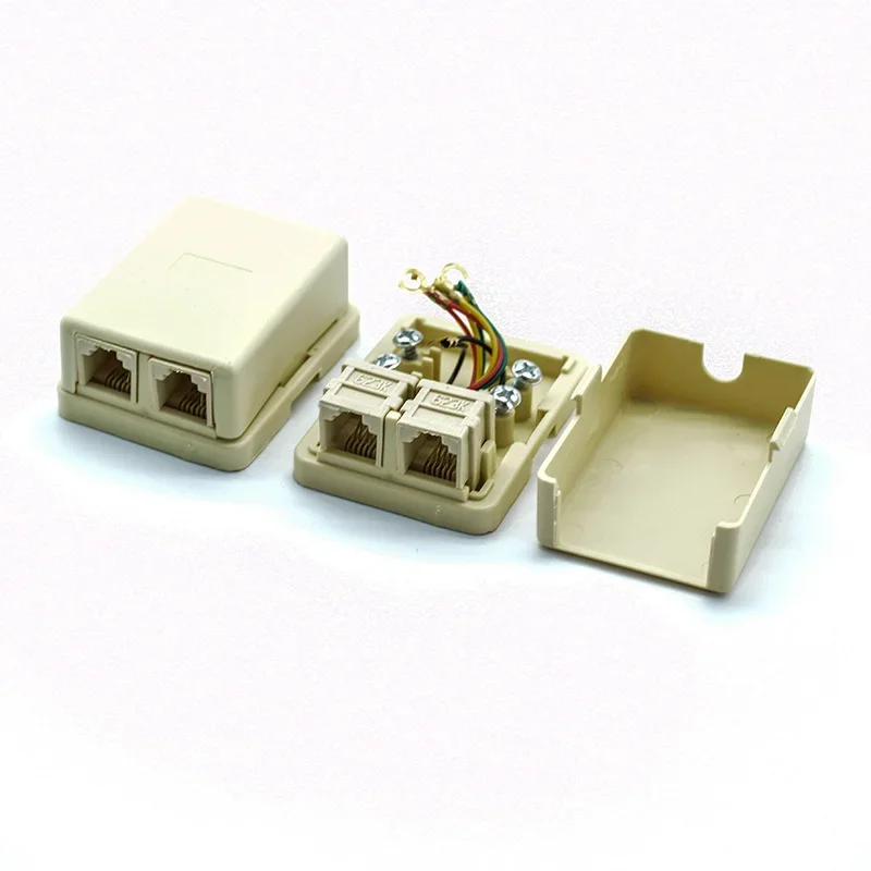 2pcs-6P4C-Straight-junction-box-end-end-Telephone-extender-straight ...