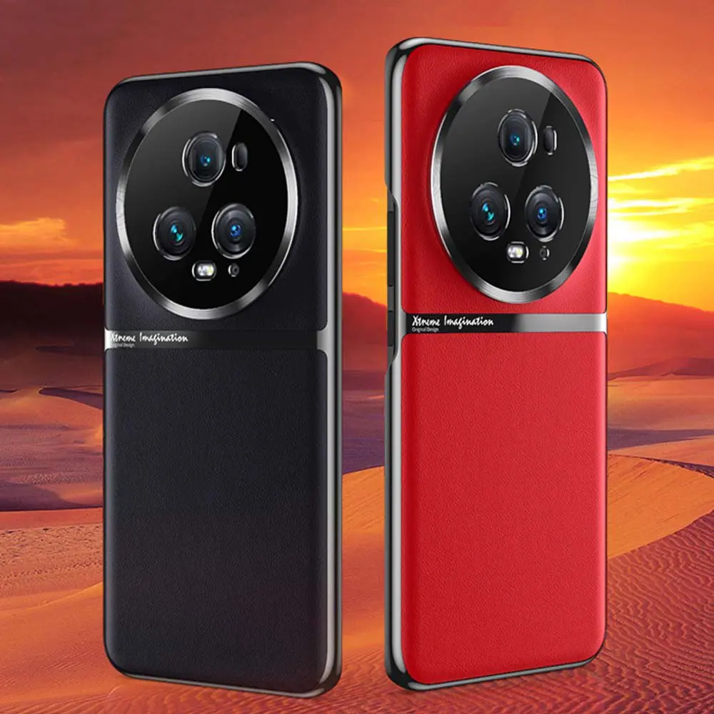 Ultra-Thin-Case-For-Honor-Magic-5-Pro-Case-PU-Leather-Plating-Coque-For ...