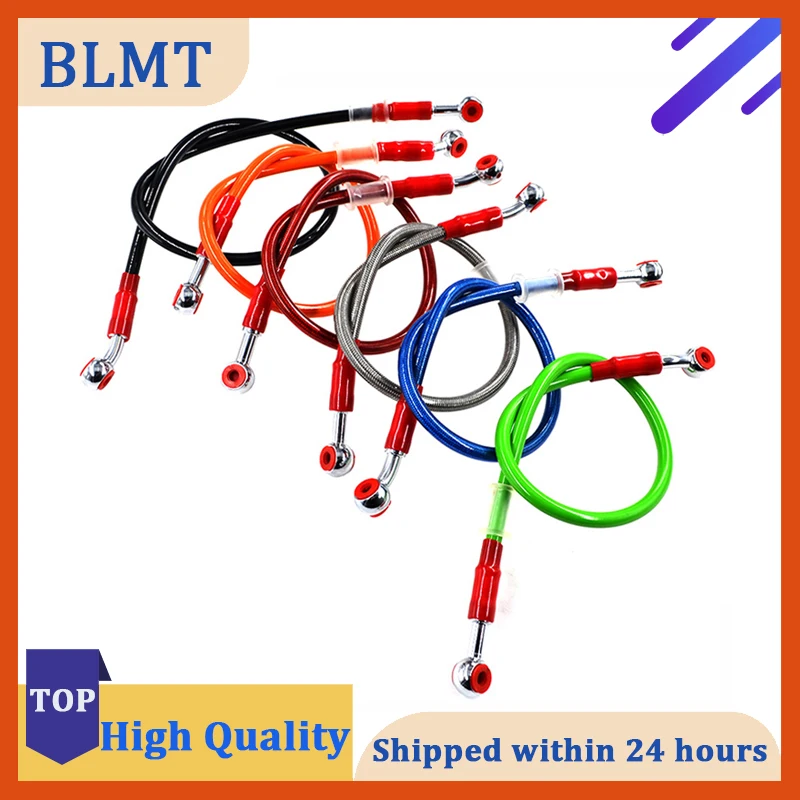 70cm 27.56" Universal 28 Degree Motorcycle Hydraulic Brake Oil Hose Set Black