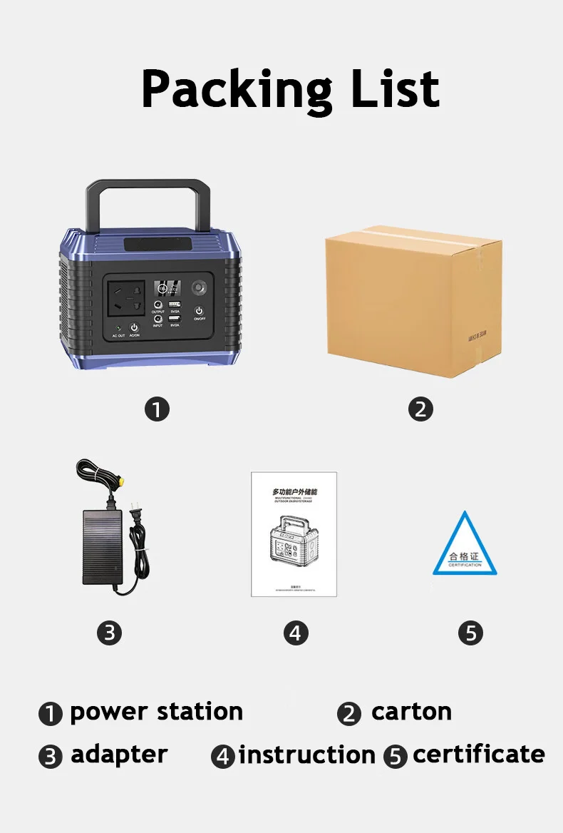 Портативная уличная электростанция, 300 Вт, USB C, быстрая зарядка, 220 ...