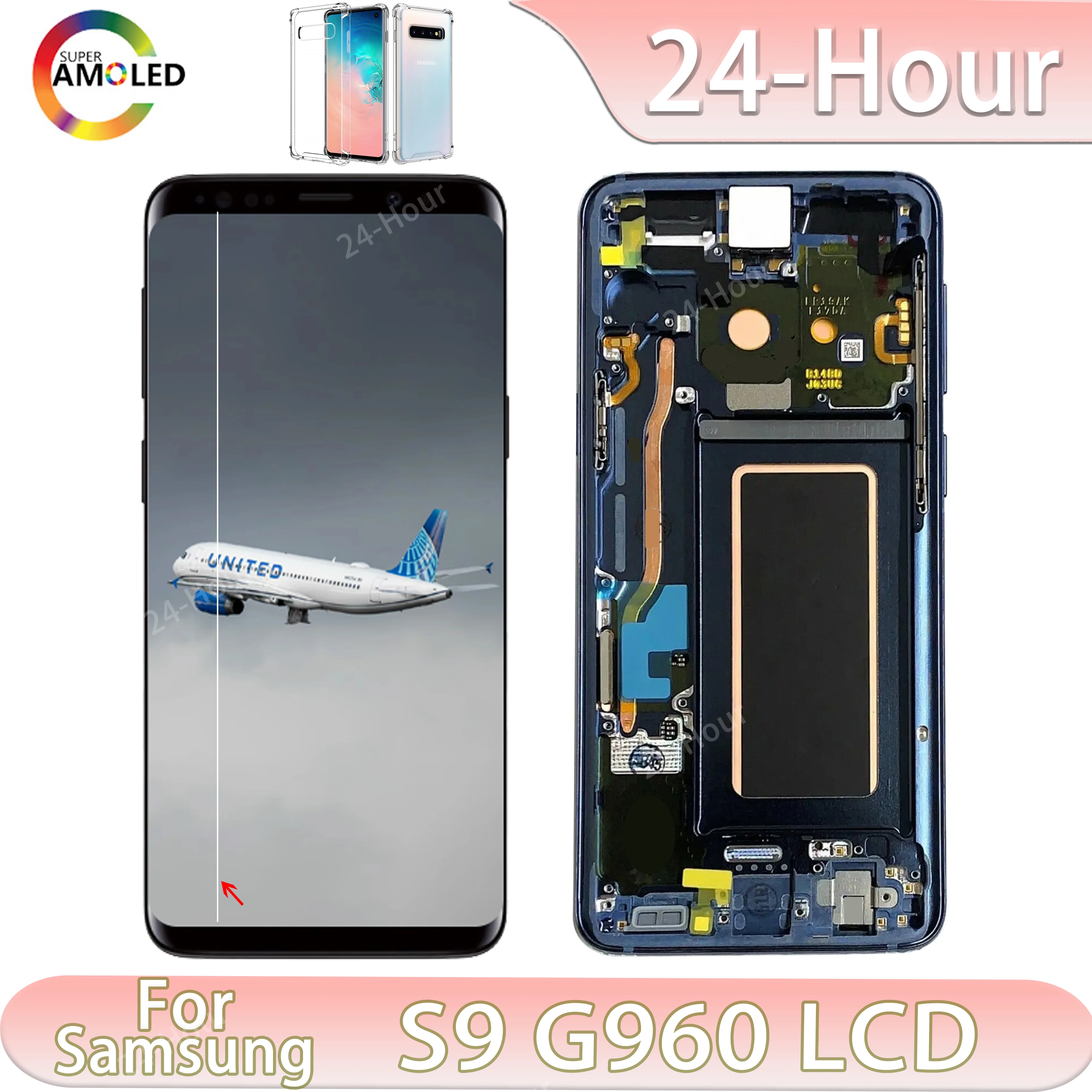 100-Tested-Display-For-Samsung-Galaxy-S9-LCD-G960U-G9600-Touch-Screen ...