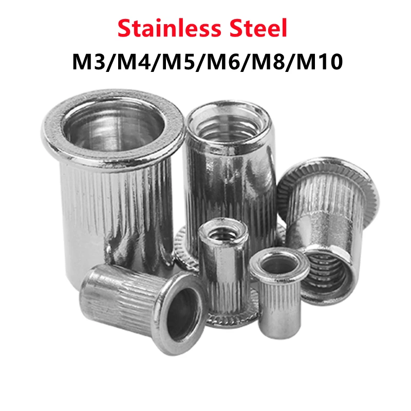 10-20-50pcs-Blind-Rivet-Nut-Stainless-Steel-Rivnut-M3-M4-M5-M6-M8-M10 ...