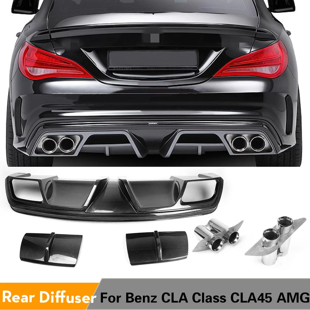 Carbon-Fiber-FRP-Rear-Bumper-Diffuser-Lip-for-Mercedes-Benz-CLA-Class ...