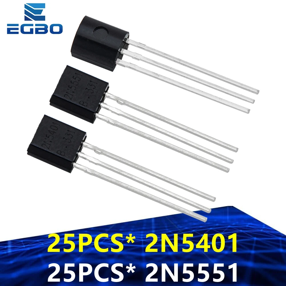 50pcs-lot-Transistor-DIP-2N5551-2N5401-5551-5401-TO-92-25PCS-2N5401 ...