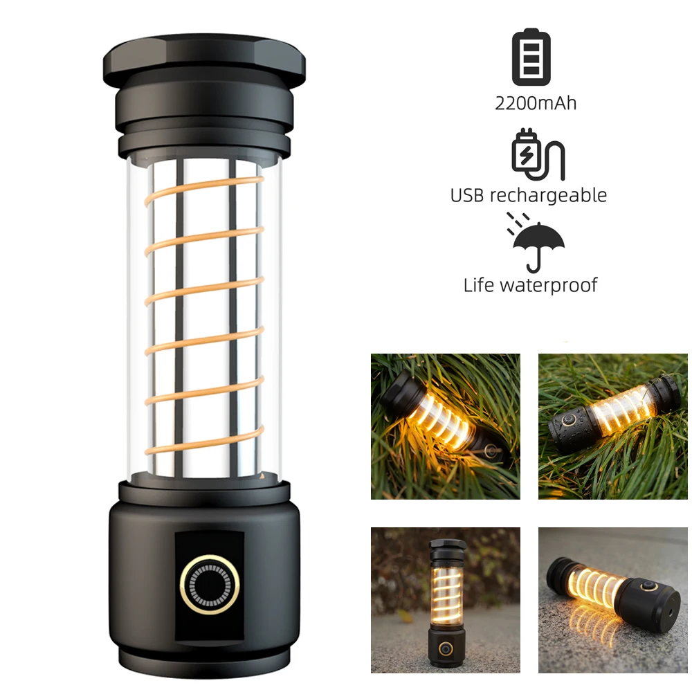 Retro-Camping-Lantern-USB-Rechargeable-LED-Flashlights-Super-Bright ...