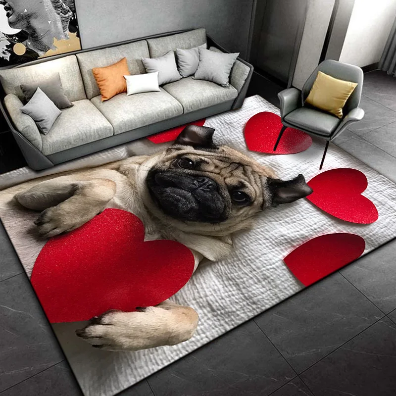 Lovely-Pug-Dog-Water-Absorption-Anti-Slip-Door-Mat-Cartoon-Cute-Animal ...