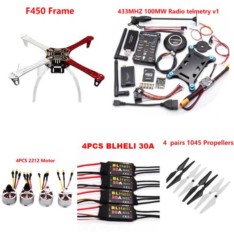 F450-Drone-Kit-With-PIXHAWK2-4-8-flight-control-100MW-Radio-Telemetry ...