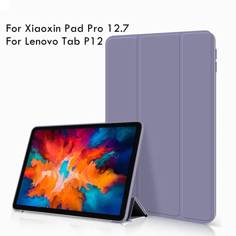 For Lenovo Xiaoxin Pad Pro 12.7 Case 2023 PU Leather Soft Silicon TPU ...