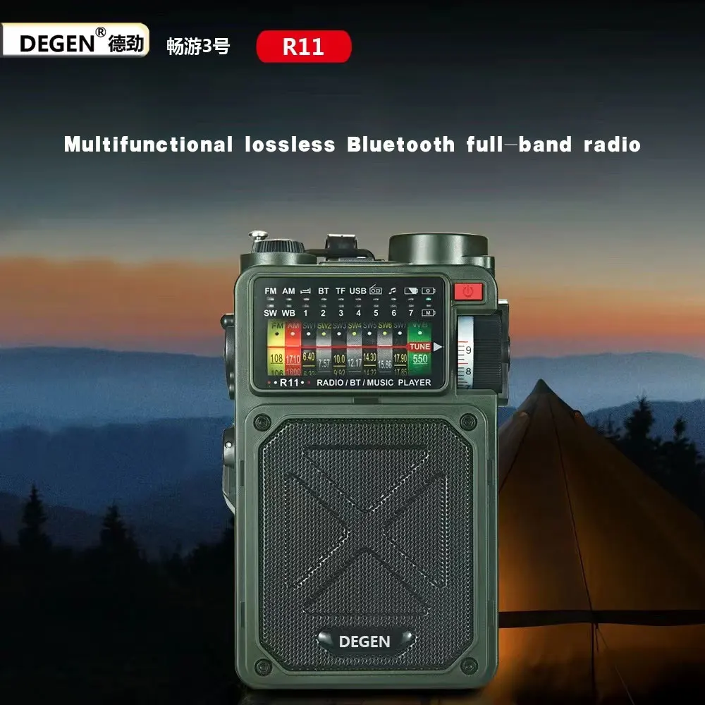 Degen R11 multi-function emergency portable outdoor Bluetooth TF card ...