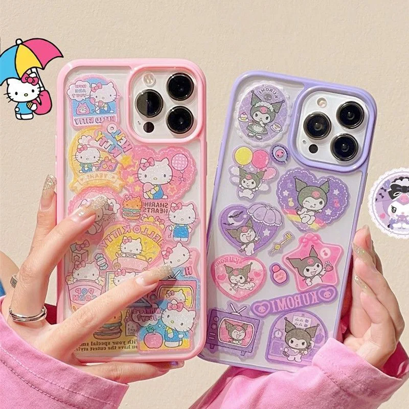 Sanrio Hello Kitty Kuromi Cute Cartoon Phone Cases For IPhone 14 13 12 11 Pro Max XR XS 7 8 Plus ...