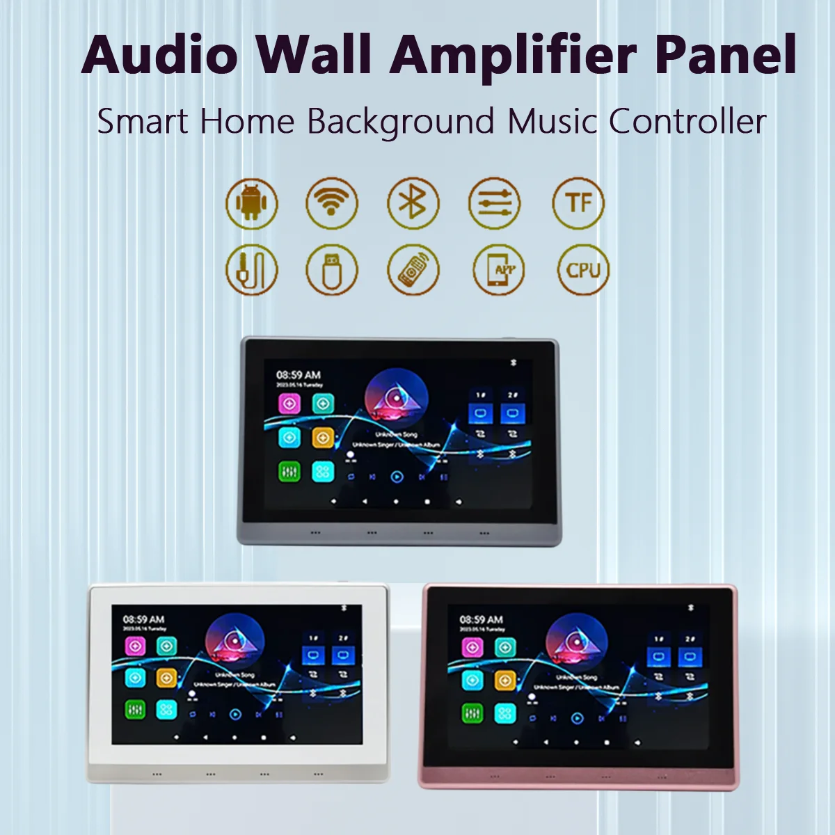 Smart-Home-Theater-Bluetooth-WIFI-Wall-Amplifier-7inch-Touch-Screen ...