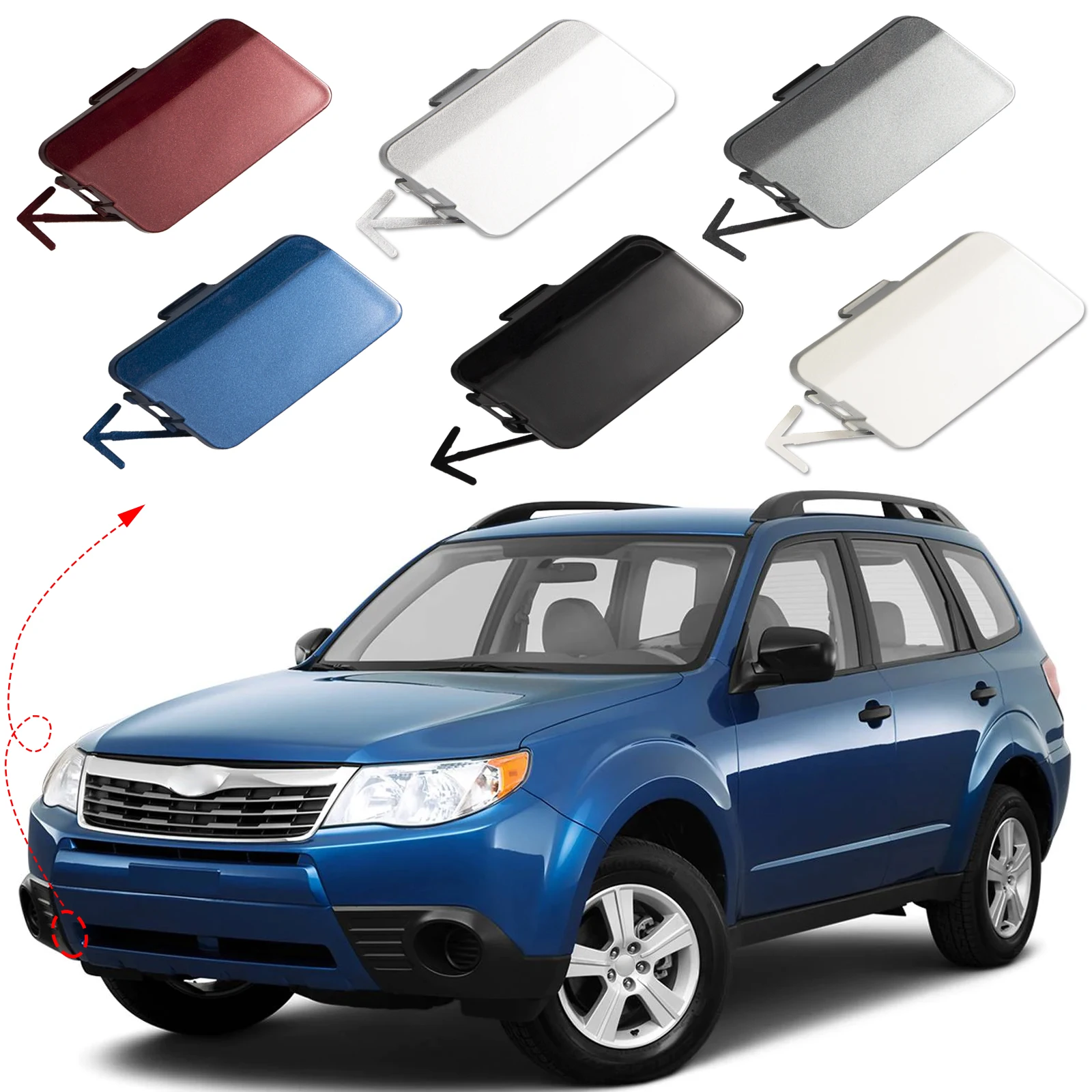 Front Bumper Tow Hook Cover Cap Towing Eye For Subaru Forester Front Bumper Tow Hook Cover Cap Towing Eye For Subaru Forester